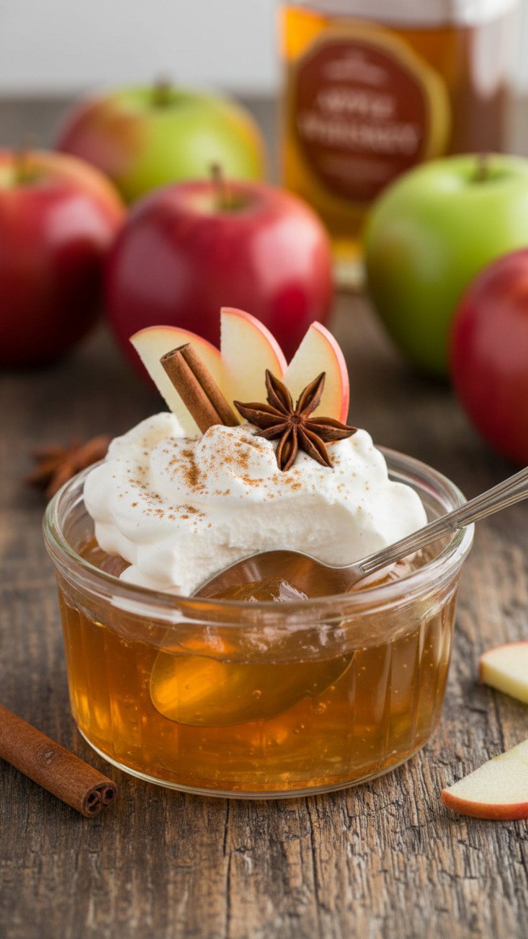 Apple Cider Gelatin with Cinnamon Whipped Cream: 1 Easy Recipe